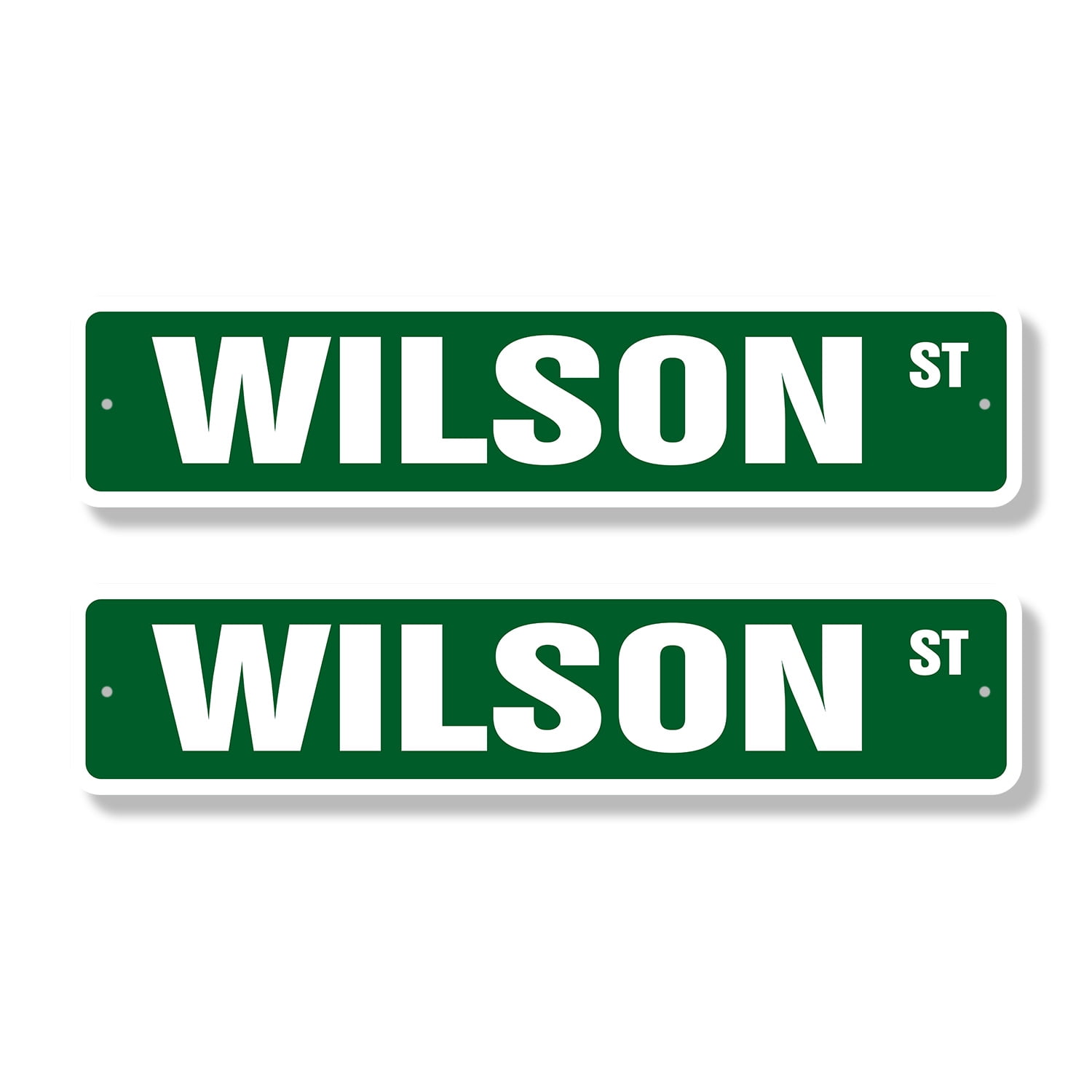 WILSON Classic Street Sign (2 Pack) Childrens Name Room Sign Road Sign ...