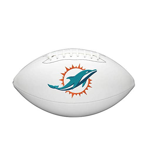 Miami Dolphins Wilson NFL Live Signature Autograph White Panel Football ...