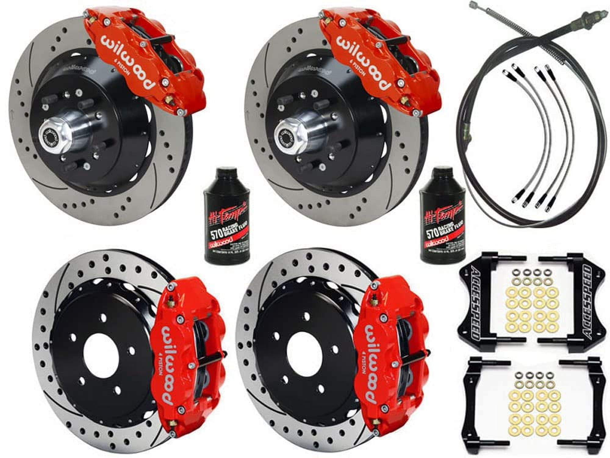WILWOOD FRONT 14 & REAR 13 SUPERLITE BIG BRAKE COMBO WITH FREE BRAKE ...