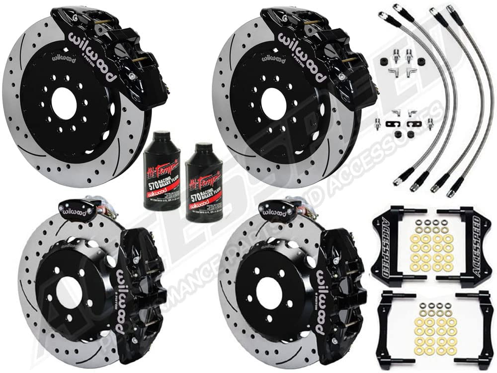 WILWOOD FRONT & REAR BIG BRAKE KIT WITH FREE BRAKE LINES & BRAKE FLUID ...
