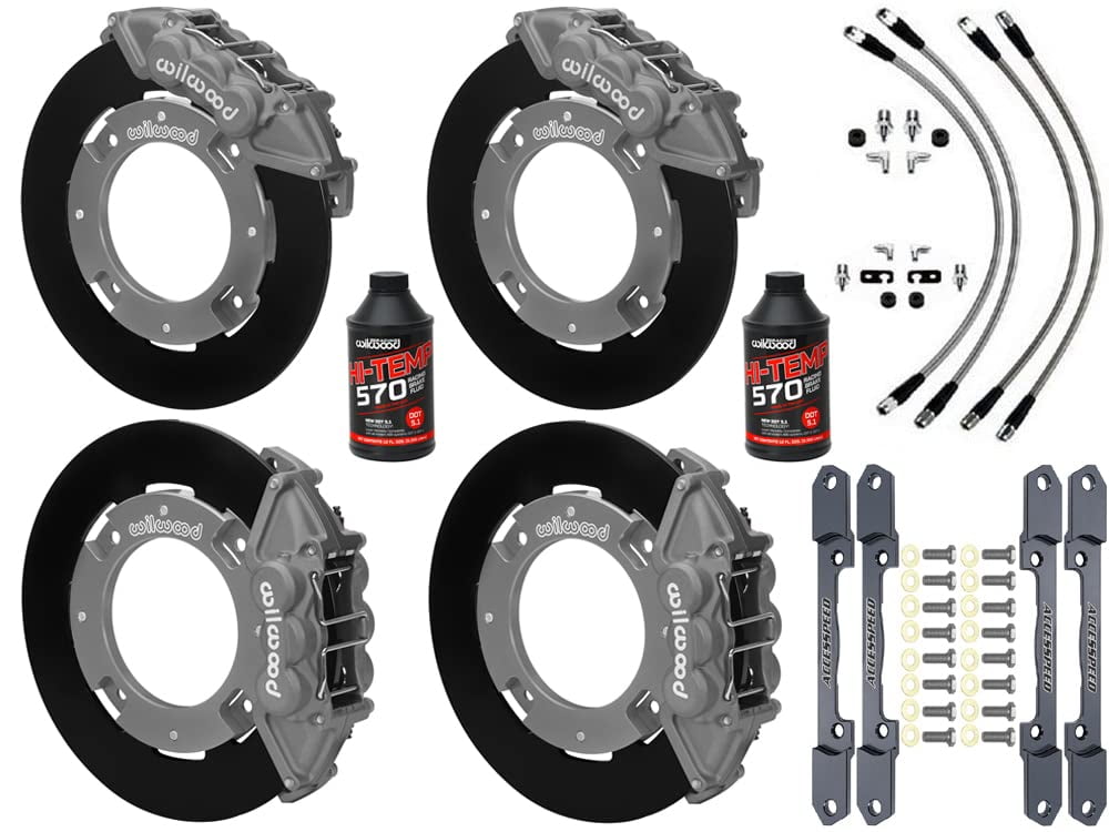 WILWOOD FRONT & REAR RACE UTV BIG BRAKE Combo WITH GRAY ANODIZED ...