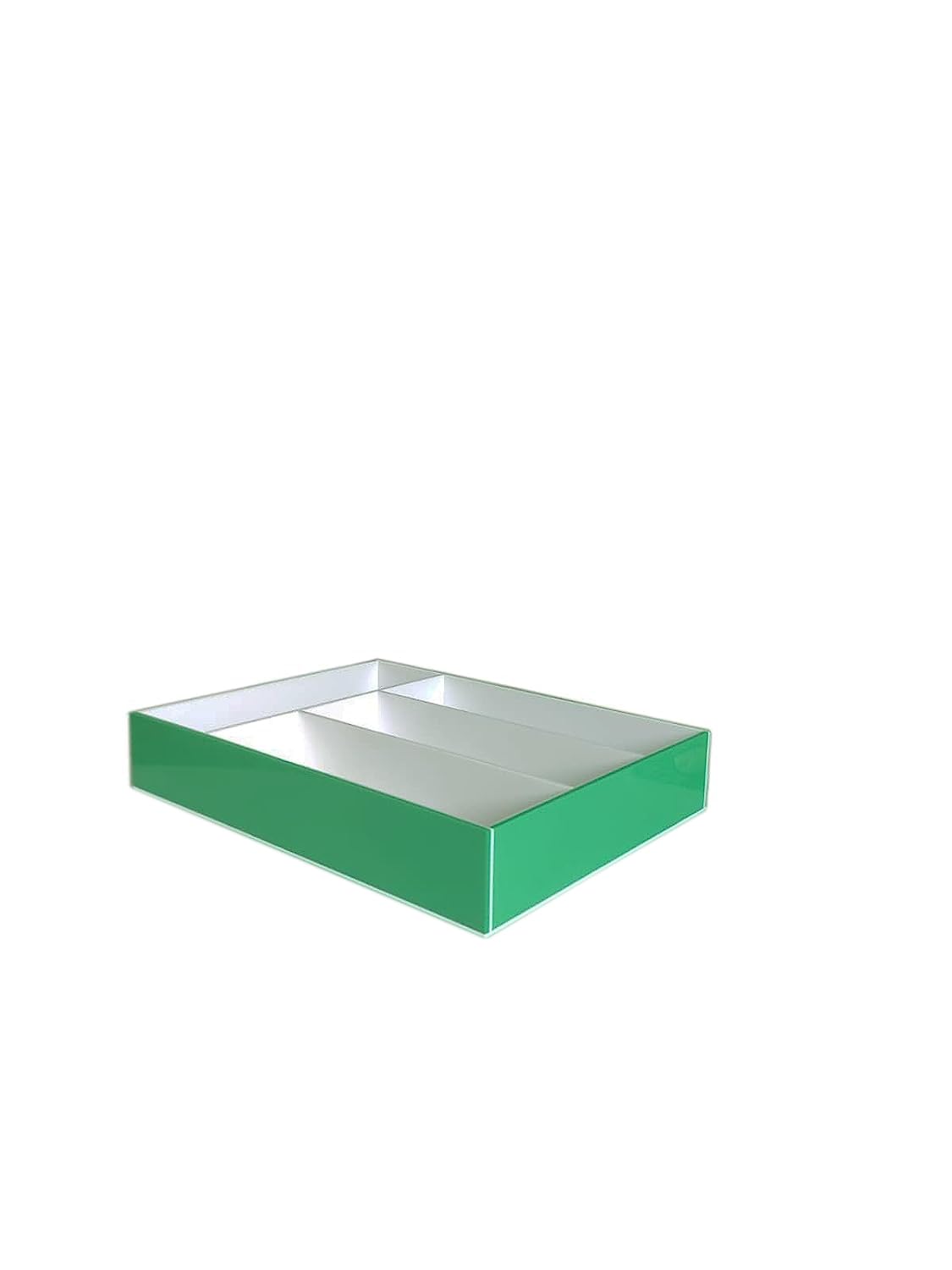 WINACO Nexa Green White Acrylic Plastic Cutlery Tray for Kitchen Drawer ...