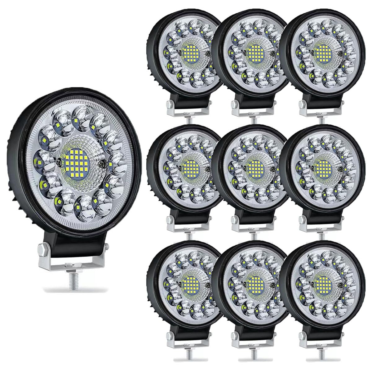 WINBANG LED Tractor Work Lights, 4 Inch LED Pods Lights 99W Round 12V ...