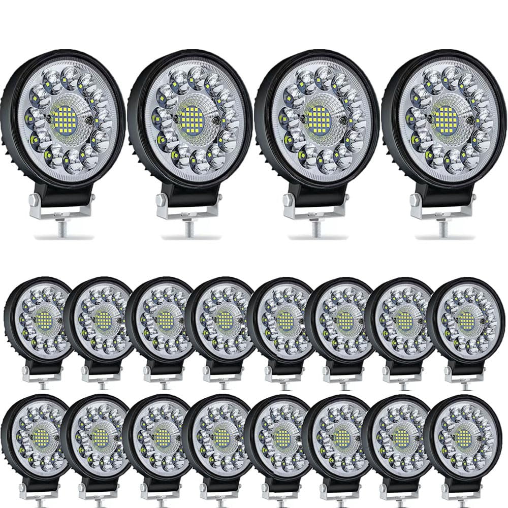 WINBANG LED Tractor Work SSF20 Lights, 4 Inch LED Pods Lights 99W Round ...