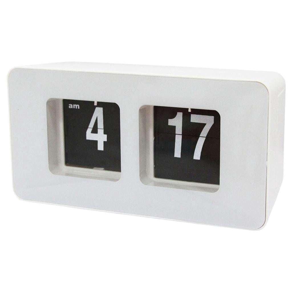 WIND LAND Unique Retro Auto Flipped Clock Battery Operated Desk Clock ...