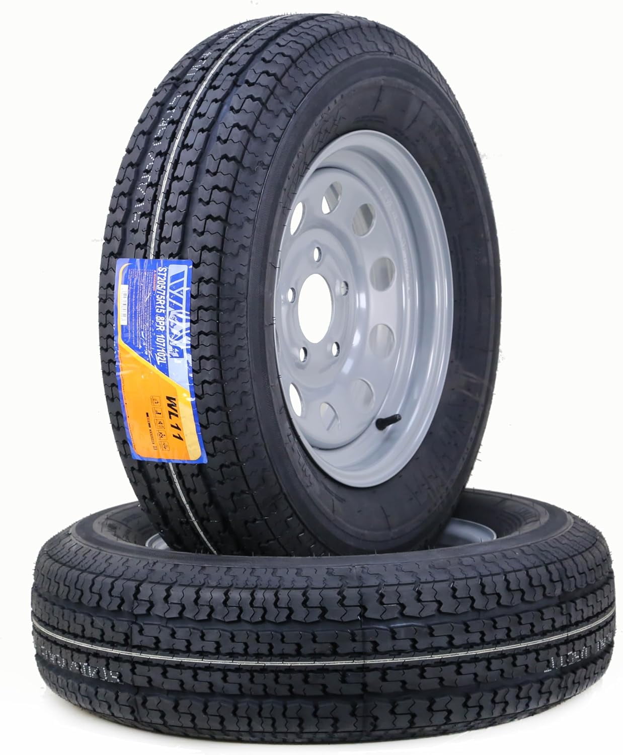 WINDA Trailer Tire Wheel Assembly ST205/75R15 8-Ply D 107L 5 Lug 5" PCD ...