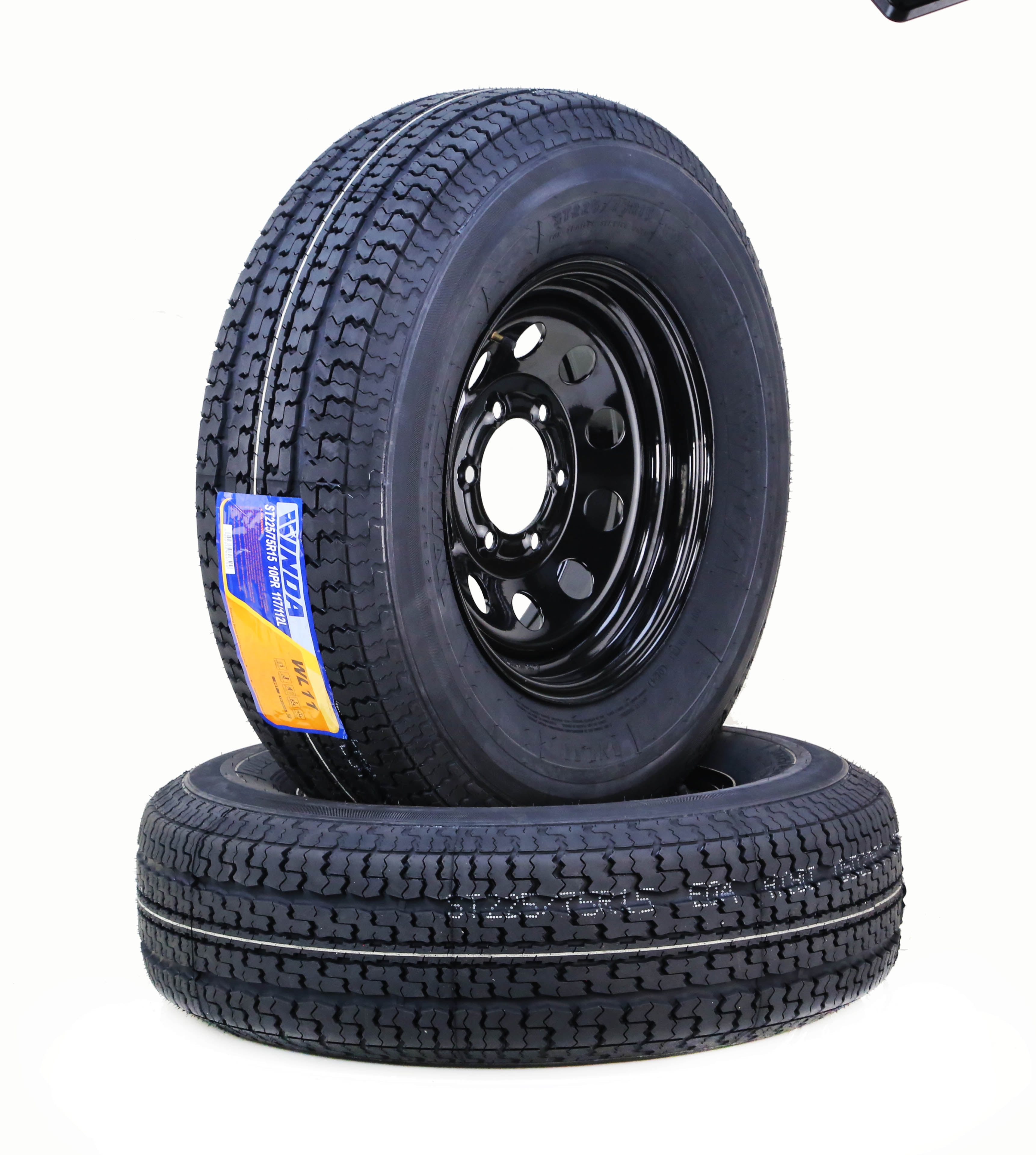 WINDA Trailer Tire Wheel Assembly ST225/75R15 10-Ply E 117L 6 Lug on 5. ...