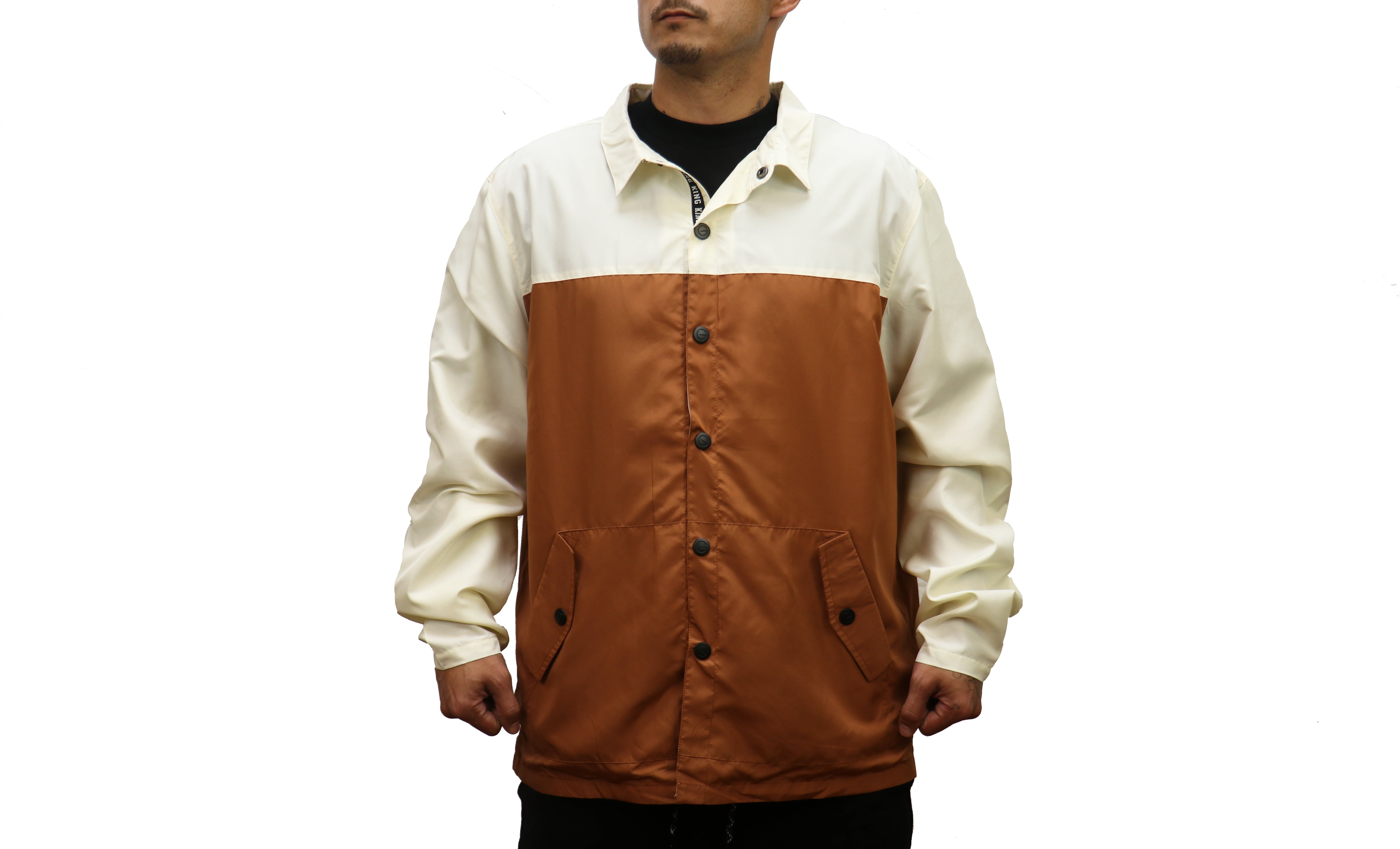 WINDBREAKER COACHES SNAP FRONT JACKET KANGAROO AND TAPING - Walmart.com