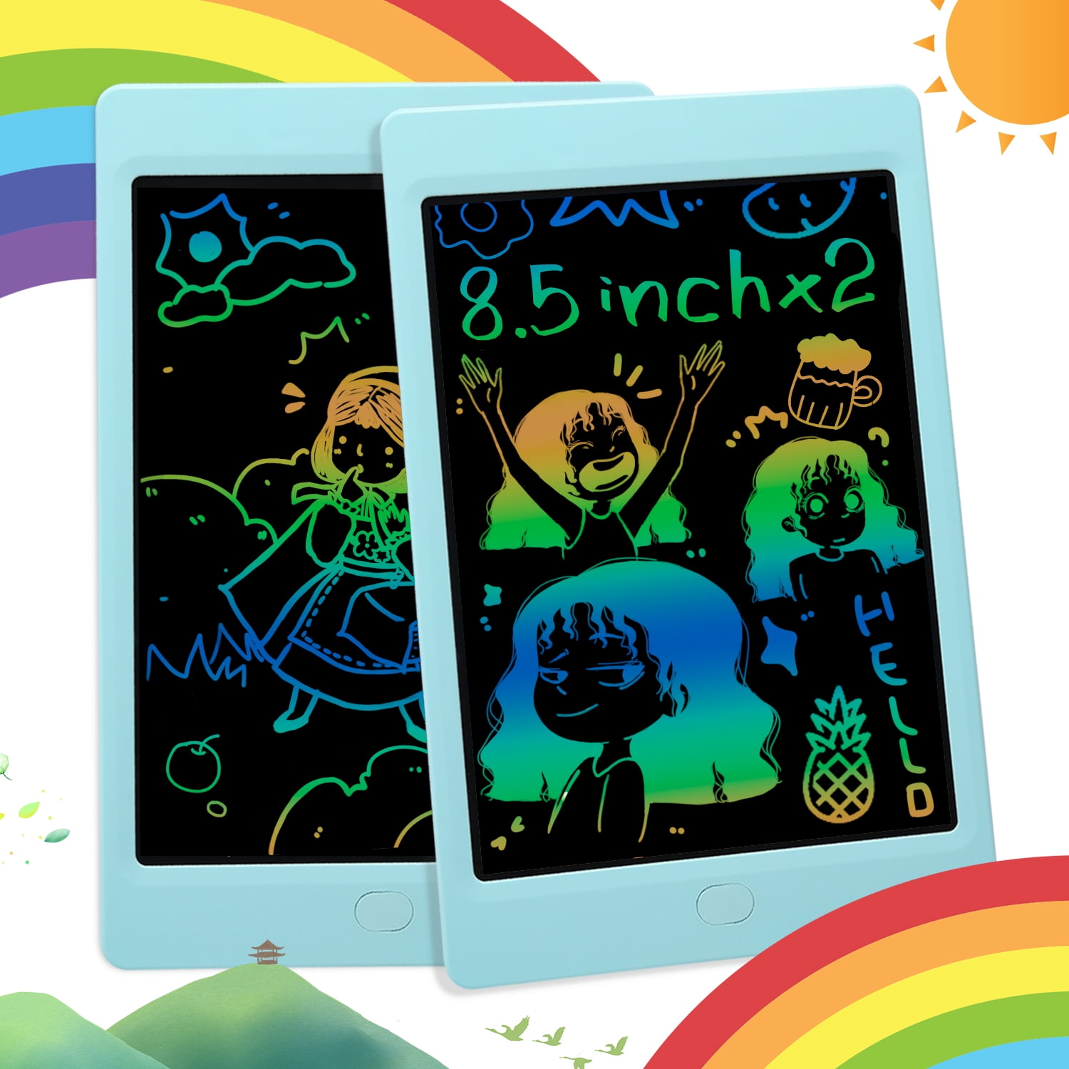 WINDEK 2-Pack 8.5 inch LCD Writing Tablet, Digital Electronic Art Draw ...