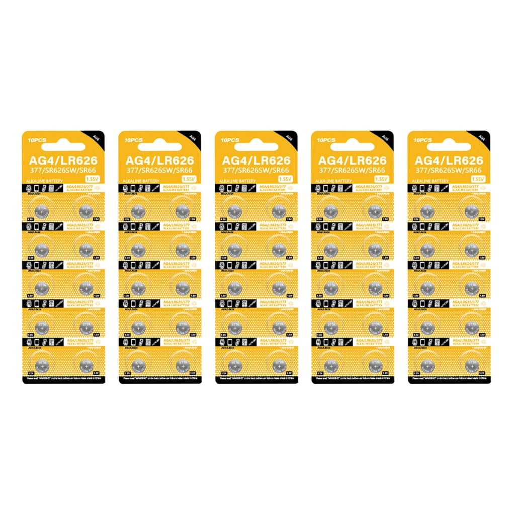 WINDLAND 10/50 Pack AG4 Button Batteries LR626 377 Batteries for Remote ...