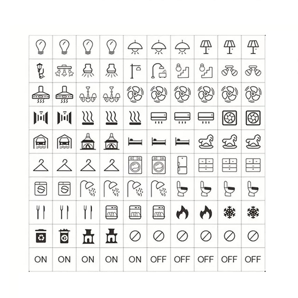 WINDLAND 100Pcs Light Switchs Label Sticker Switchs Panel Labels ...