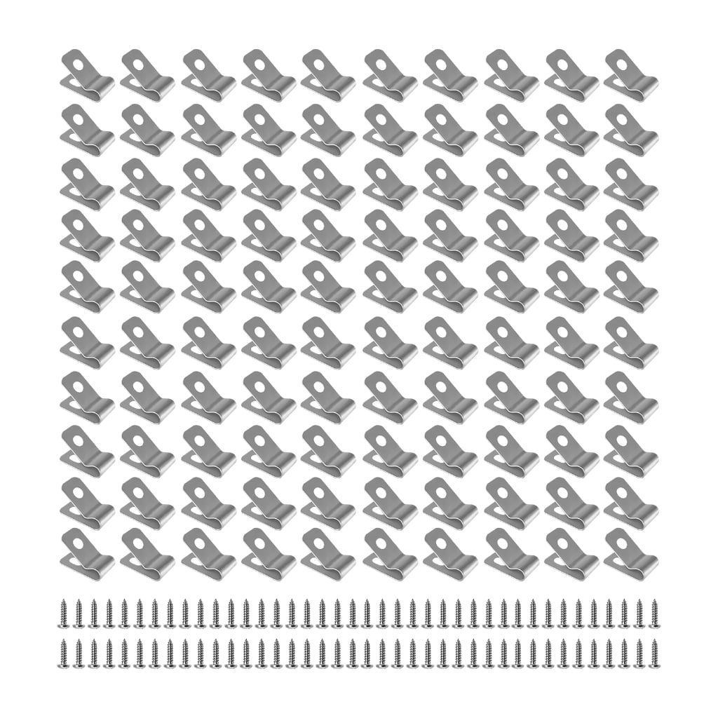 WINDLAND 100pcs Outdoor Stainless Steel Wire Fence Clips Providing ...