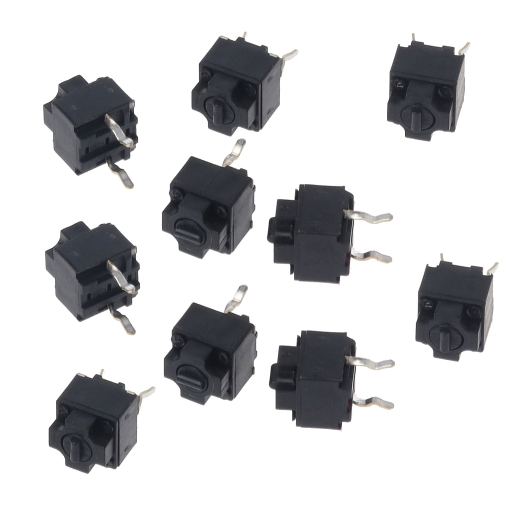 WINDLAND 10Pcs Mouse Square MicroSwitch Button EVQP0K07KBB4 IE4.0 Black ...