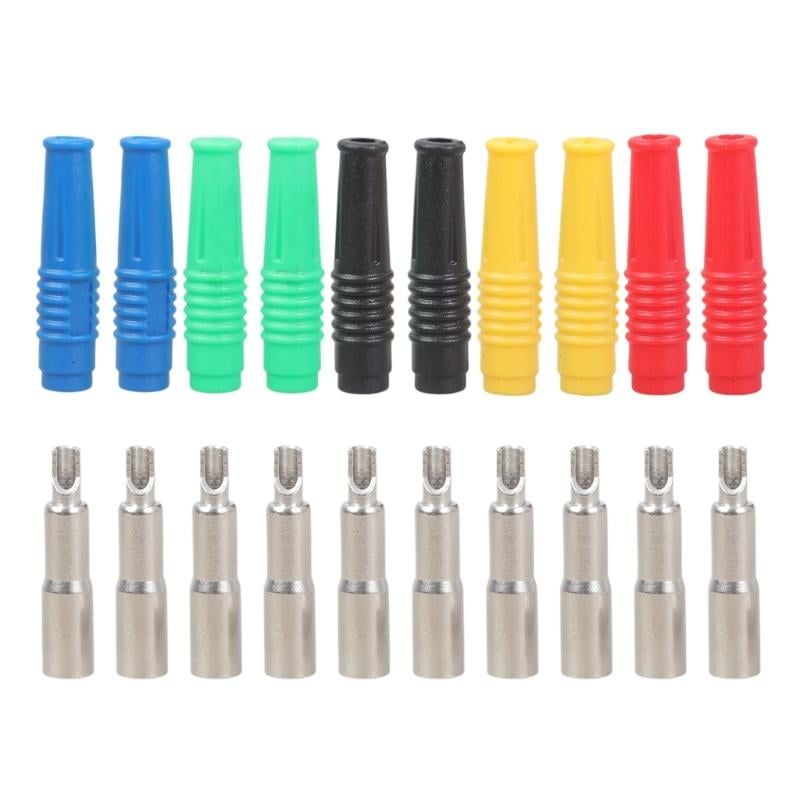 WINDLAND 10pcs 4mm Banana Plugs Receptacles Engineering Connectors set ...