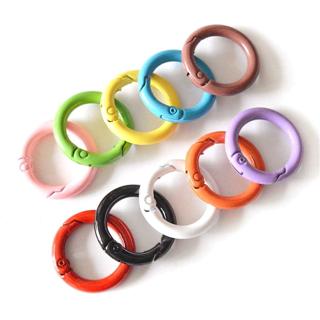 WINDLAND 10pcs Spring O Rings Metal Split Rings Dog Chain Starter ...