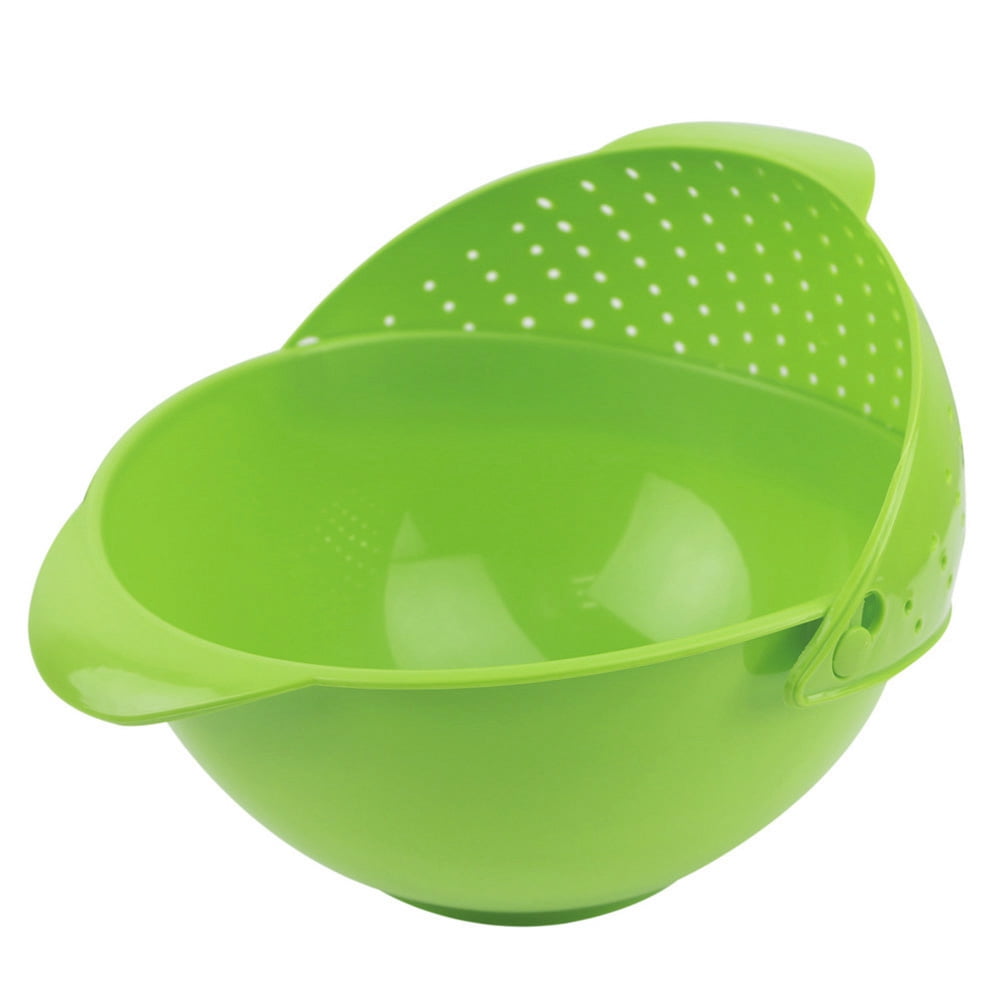 WINDLAND 1Pc 2 in 1 New Vegetable Basin Wash Rice Sieve Fruit Bowl ...