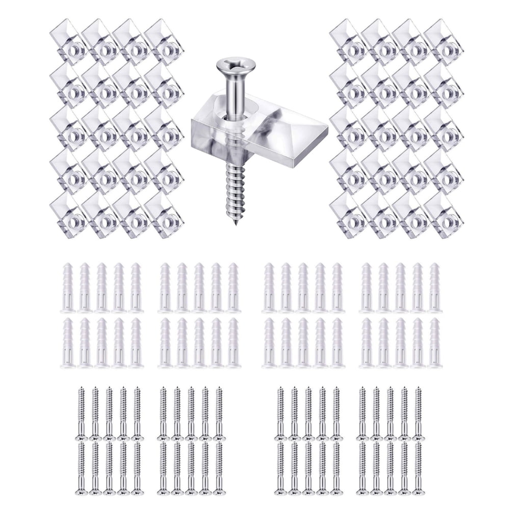 WINDLAND 20/40x Keep Mirrors in Place Mirror Hanging Holder Clear ...