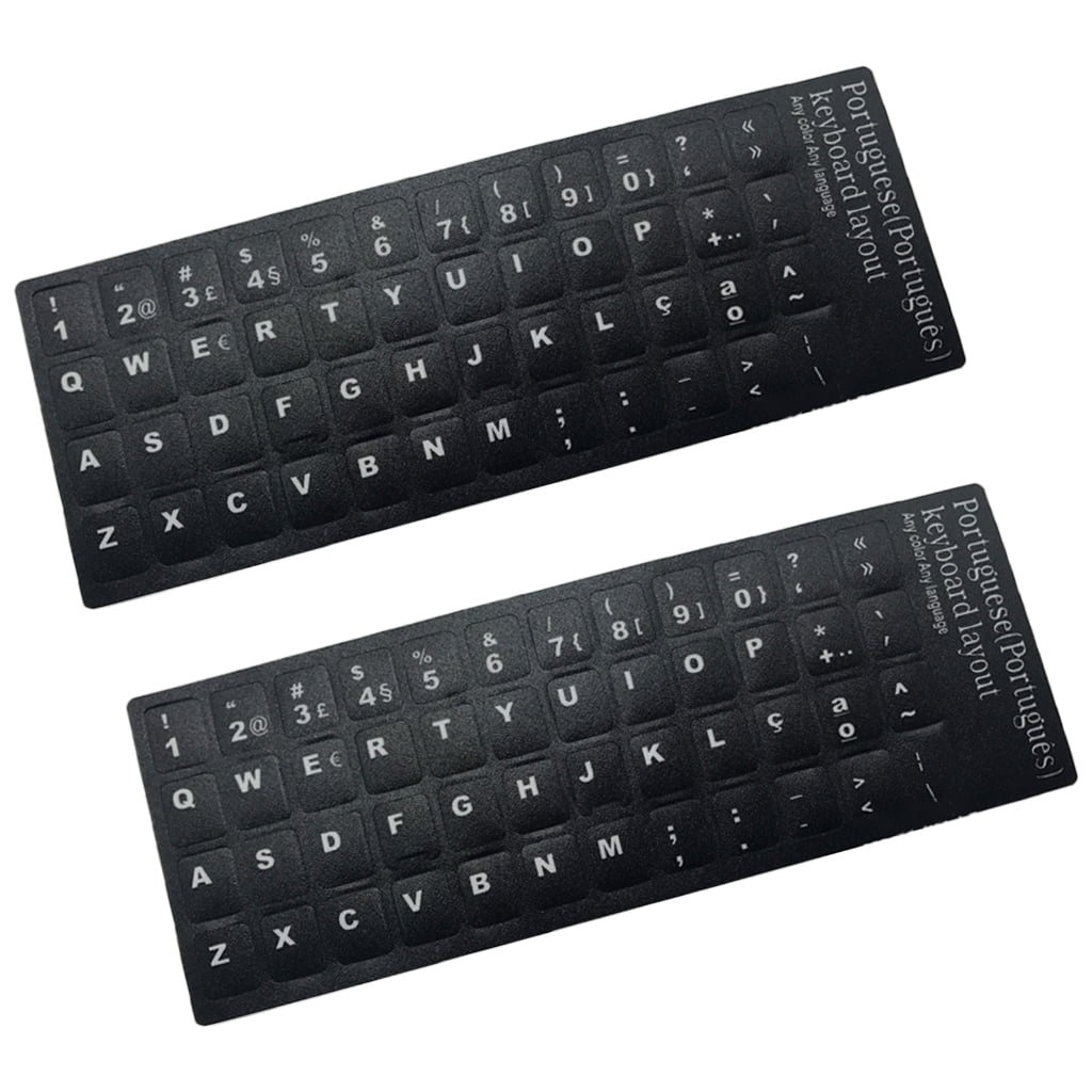 WINDLAND 2Pcs Portuguese Keyboard Layout Stickers Keyboard Replacement ...