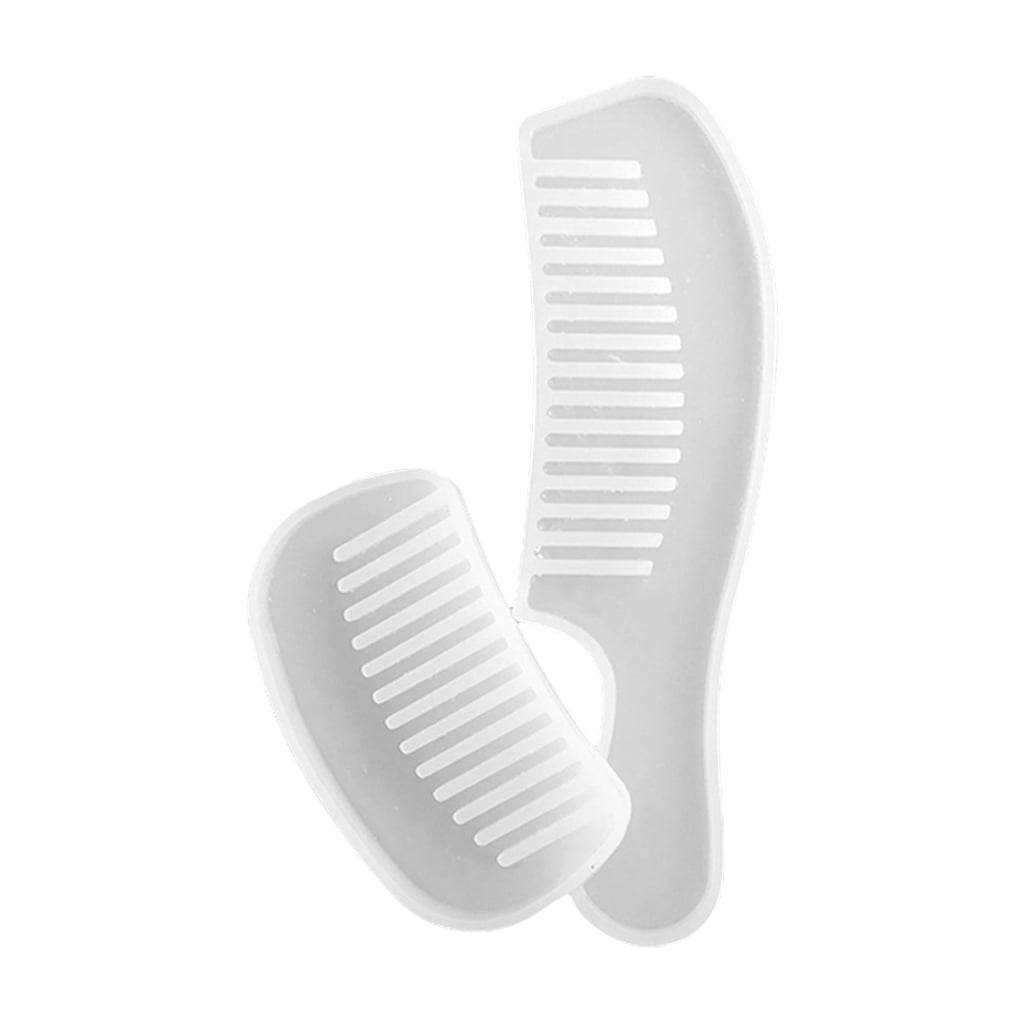 WINDLAND 2x Resin Comb Mold Transparent Hair Comb Silicone Mold Hair ...