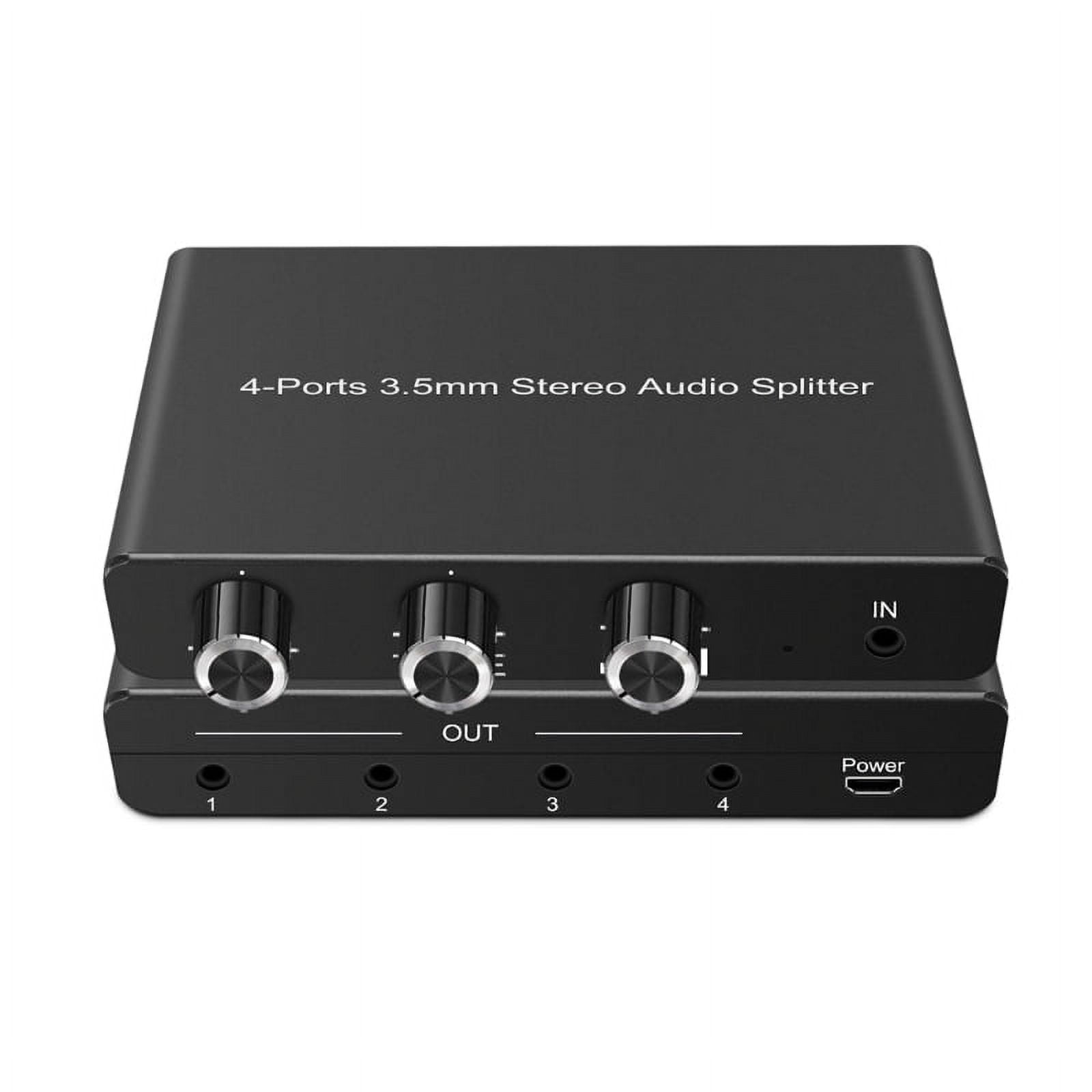 WINDLAND 3.74x2.12x0.82 inch Size Audio Splitter Mini Earphone Splitter ...