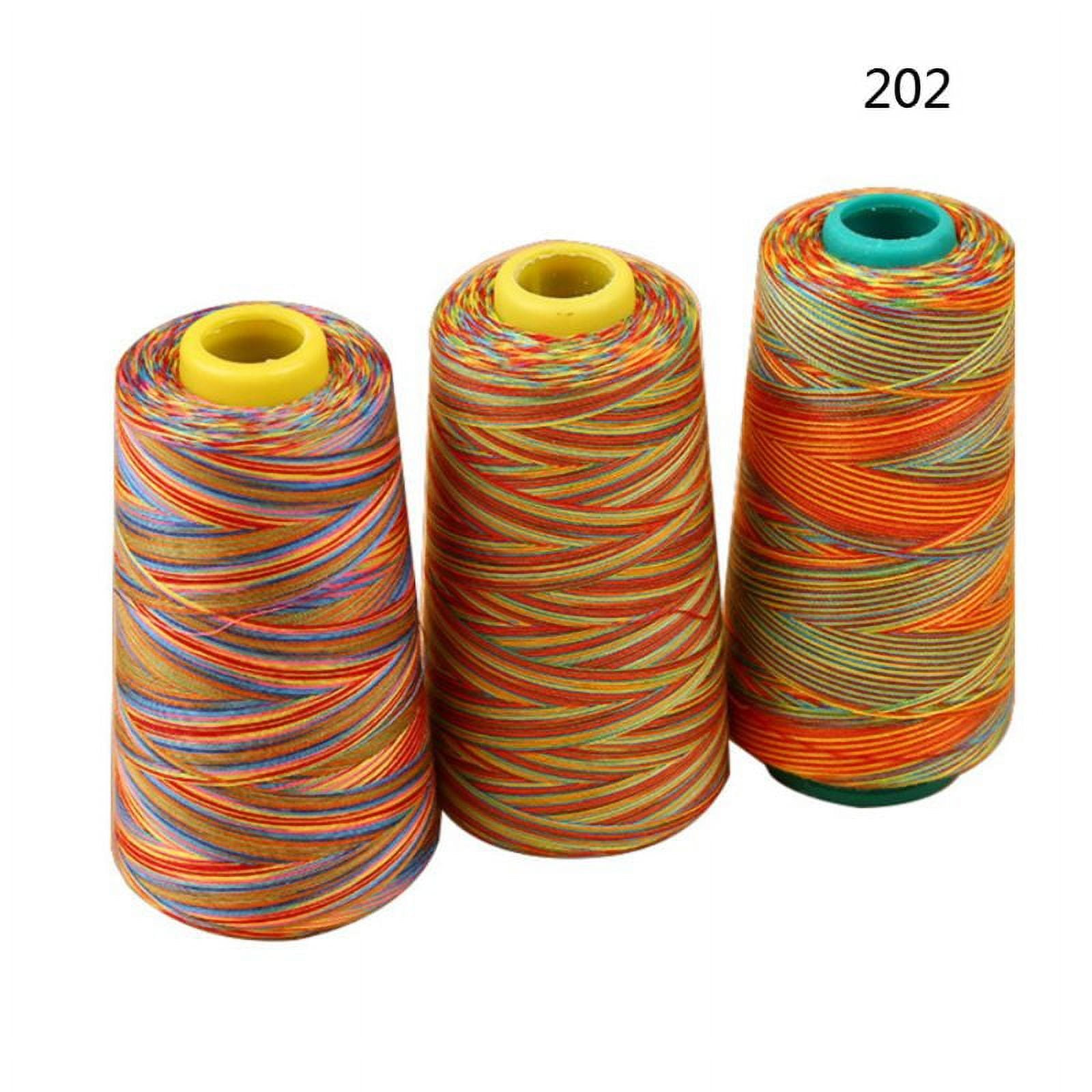 WINDLAND 3000 Yards Multicolored Graident Rainbow Polyester Embroidery ...