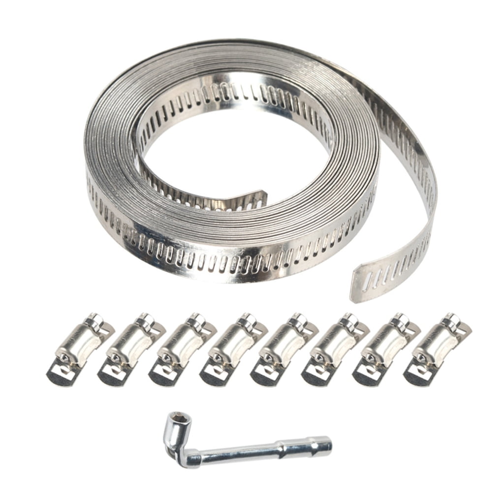 WINDLAND 304 Stainless Steel Hoses Clamps Assortments Rack Large ...