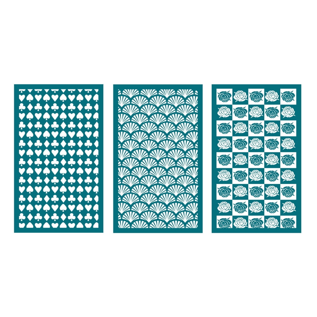 WINDLAND 3x Reusable Sunflower Mesh-Stencils Silk Screen Stencils Love ...