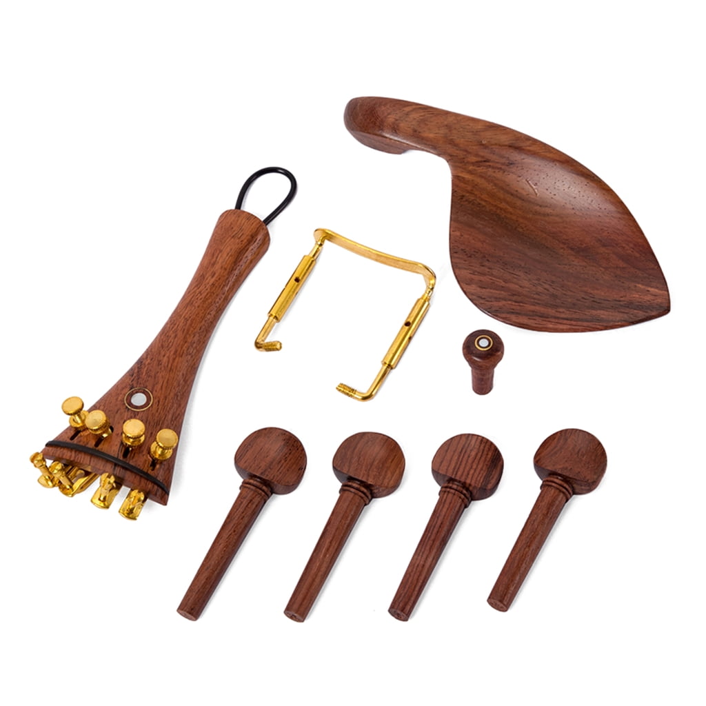 WINDLAND 4/4 Violin Fittings with Fine-Tuning Chinrest Strings Tail ...