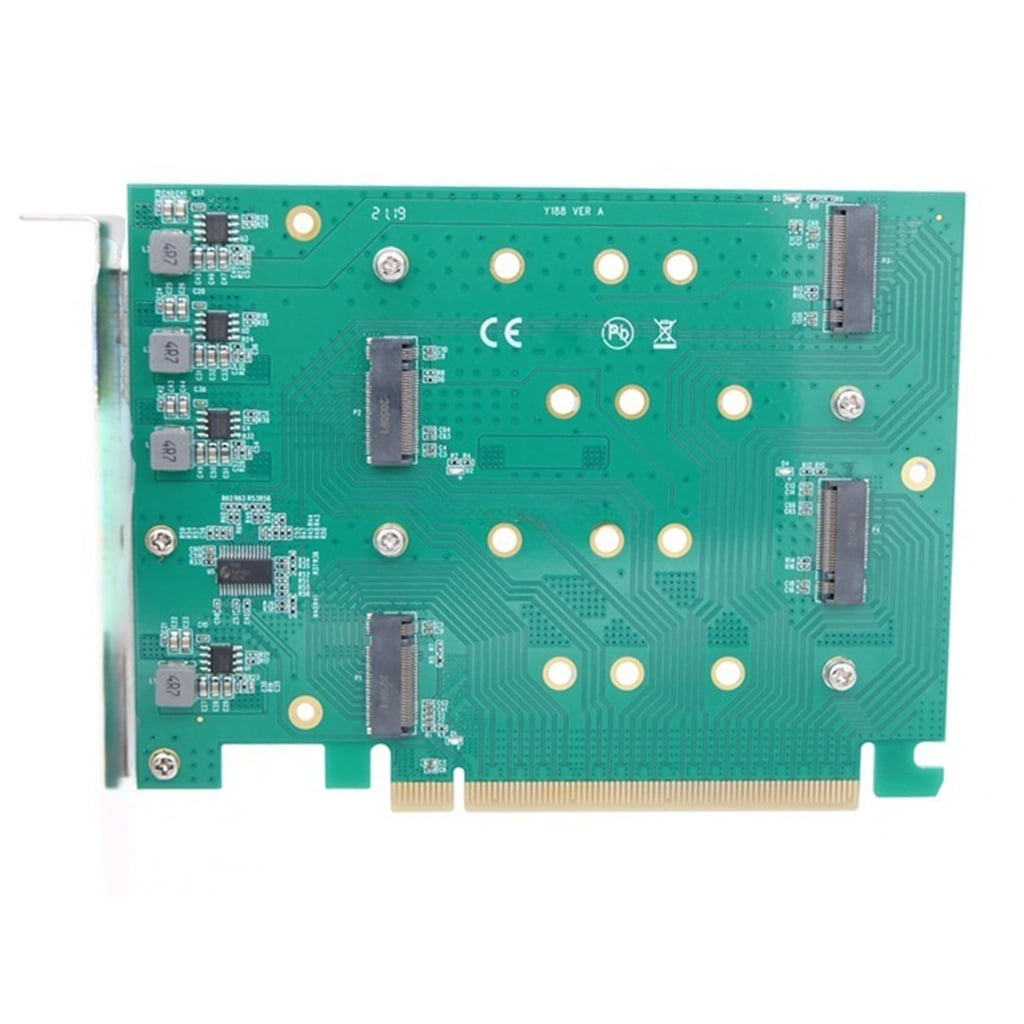 WINDLAND 4 Port NVME To PCIe Adapters Card For Fast Speed Data Transfer ...