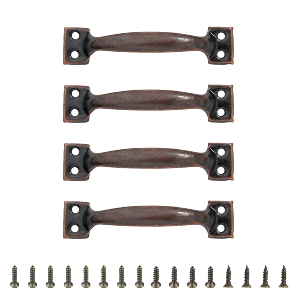 WINDLAND 4pcs Metal Utility Handles for Cabinets and Wood Fences Barn ...