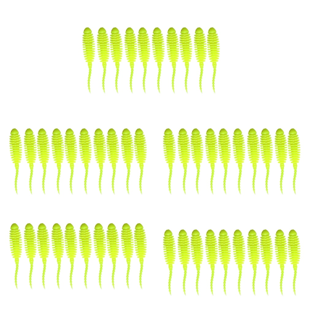 WINDLAND 50Pcs Wacky Rigs Worms Baits Wacky Worms Fishing Lures Fishing ...