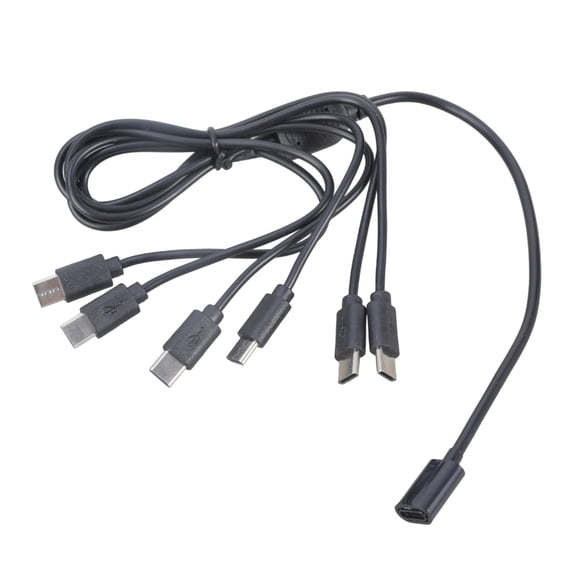 WINDLAND 50cm Y Type USB C Charging Splitter Cord 4/6 Port 5V Power ...