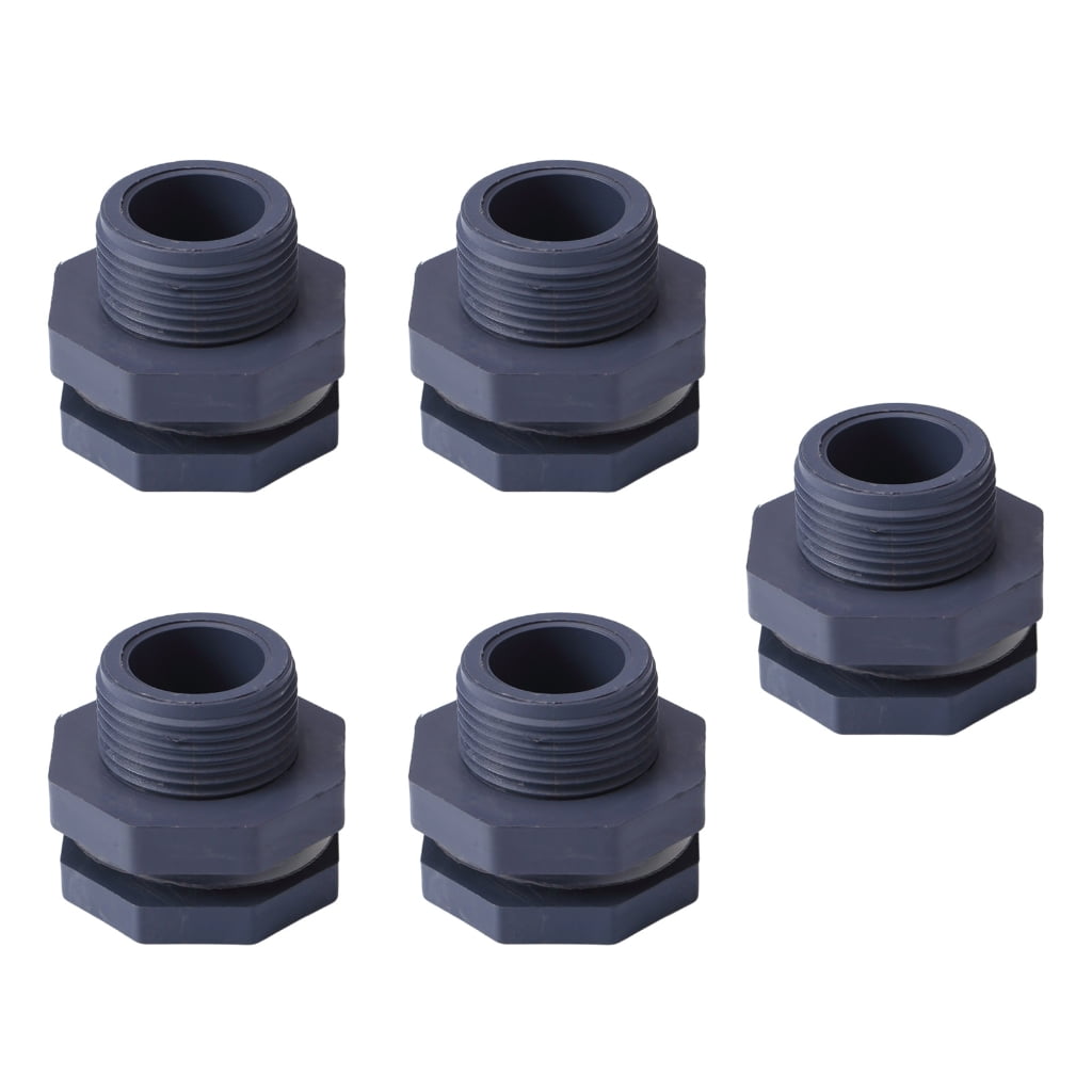 WINDLAND 5Pcs PVC Plastic Water Tank Connector Garden Spigot Adapter 3 ...