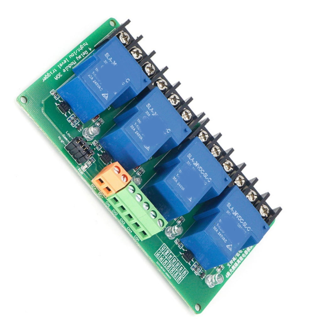 WINDLAND 5V/12V/24V High Low Level Triggers Relays Module Board ...