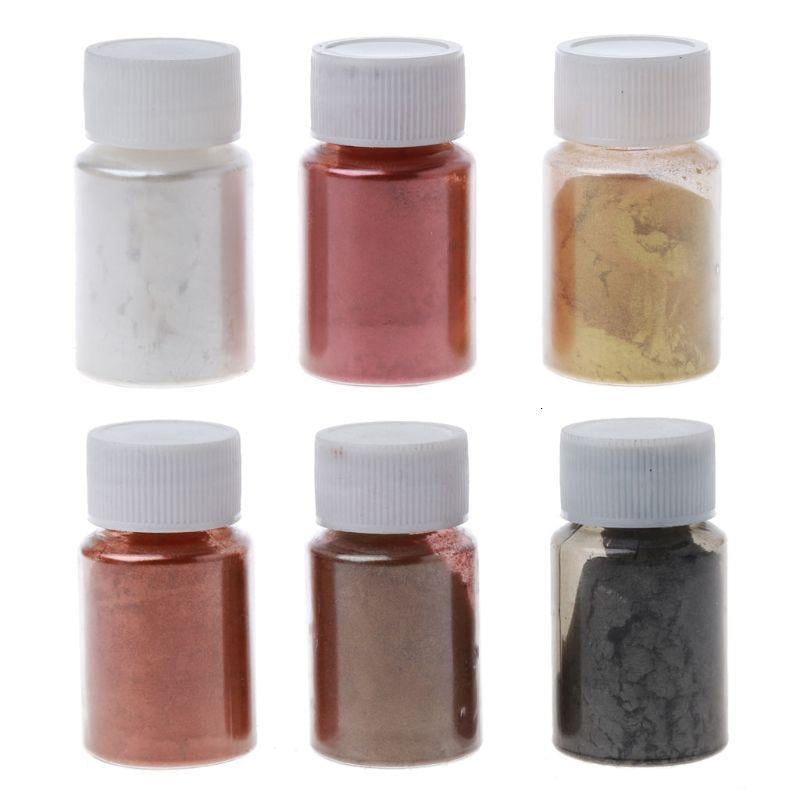WINDLAND 6 Colors Mica Resin Pigment Rainbow Pearl Powder Epoxy Mold ...