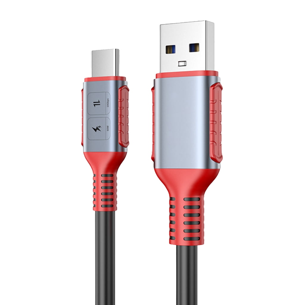 WINDLAND 60W USB to USB C Charging Cable Flat TPE Cord Data Sync ...