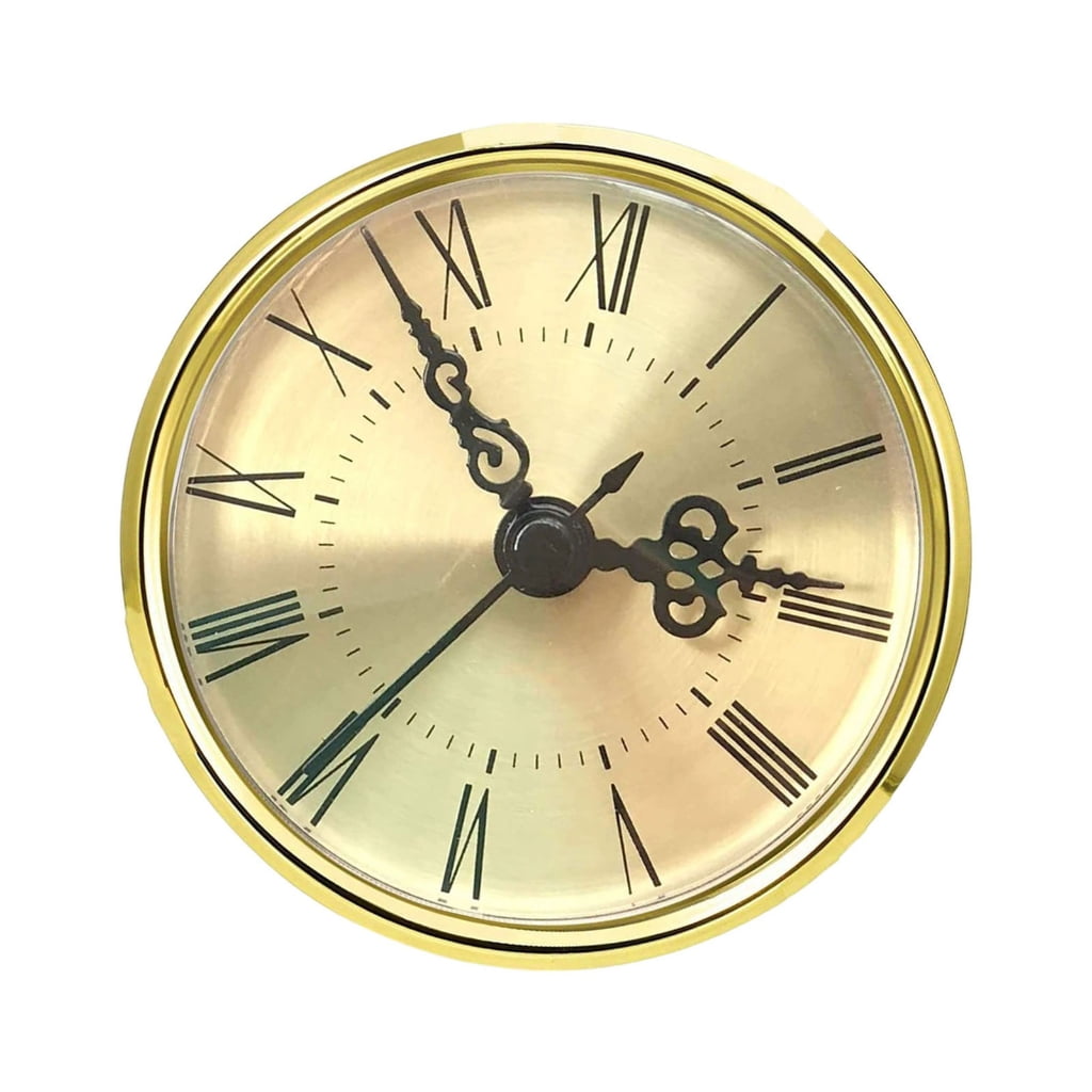 WINDLAND 70mm Embeddeds Clock Mechanism Gold Accent Plastic Frame Metal ...