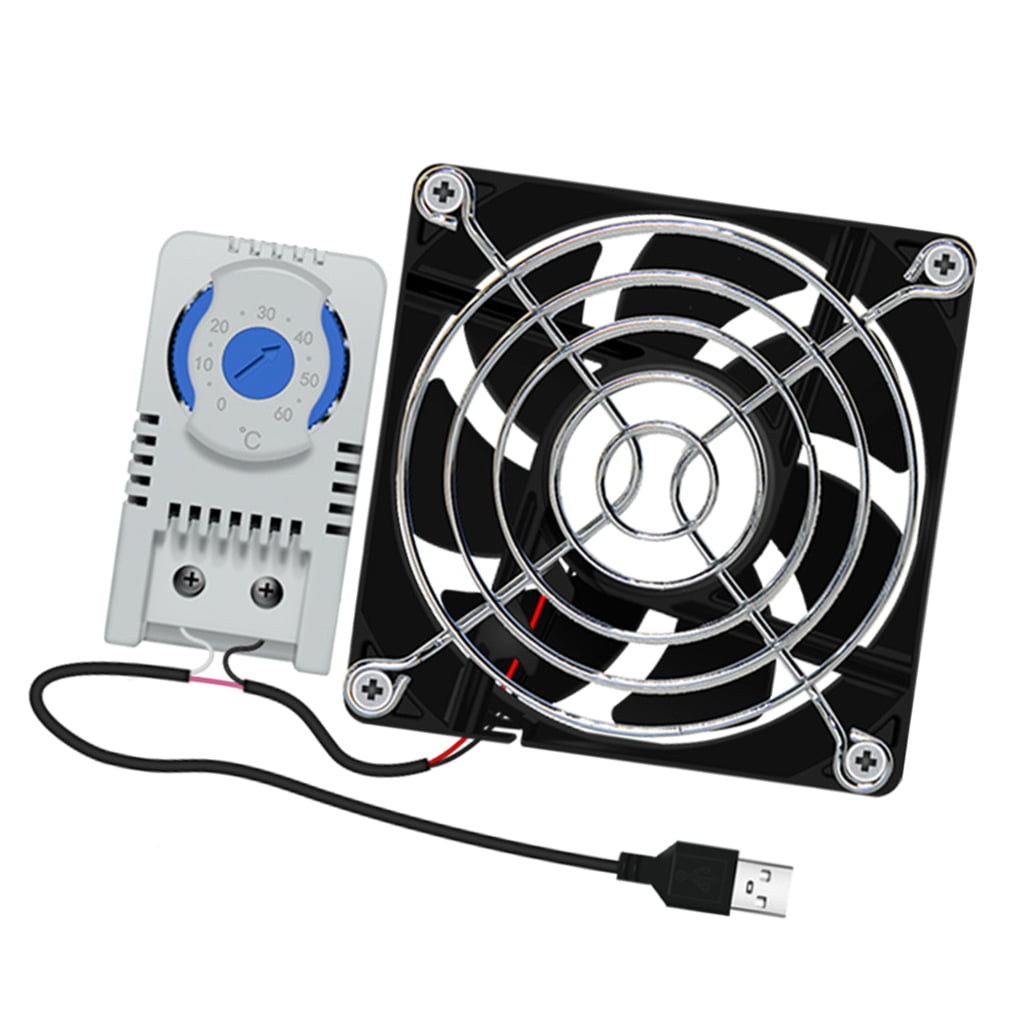 WINDLAND 80mm USB Quiet Cabinets Cooling Fan With 0-60℃ Temperature ...
