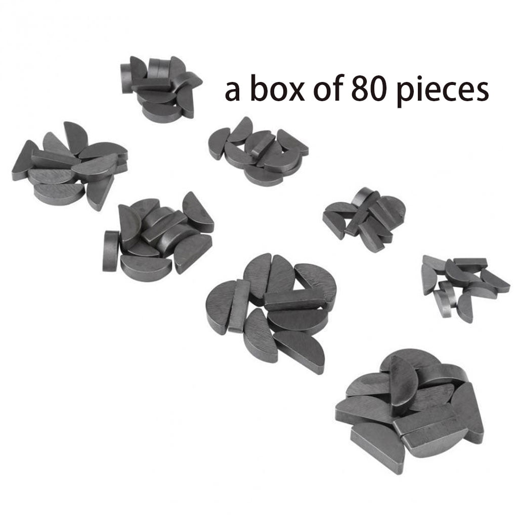 WINDLAND 80x Woodruff for Key Half Moon Gear Shaft Drive Flywheel for ...