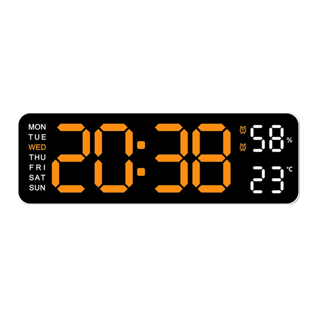 WINDLAND 9Inch Digital Wall Clock LED Alarm Clock Large Display, 3 ...