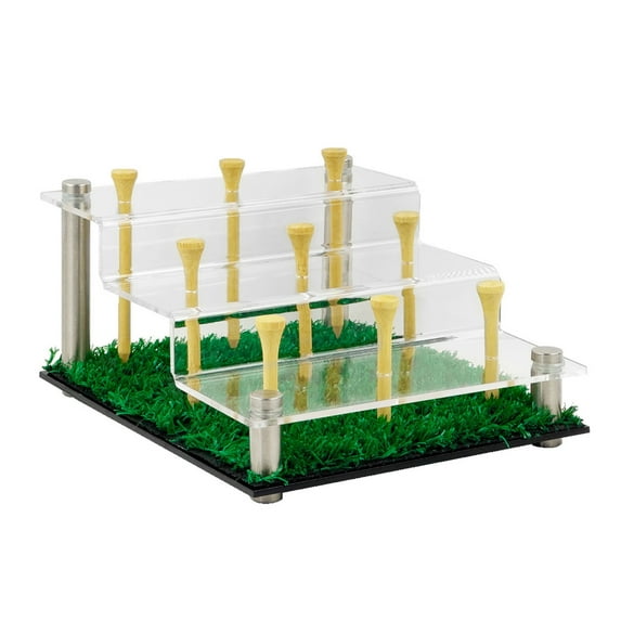 WINDLAND Acrylic Tiered Golf Ball Display Stand With Synthetic Grass ...