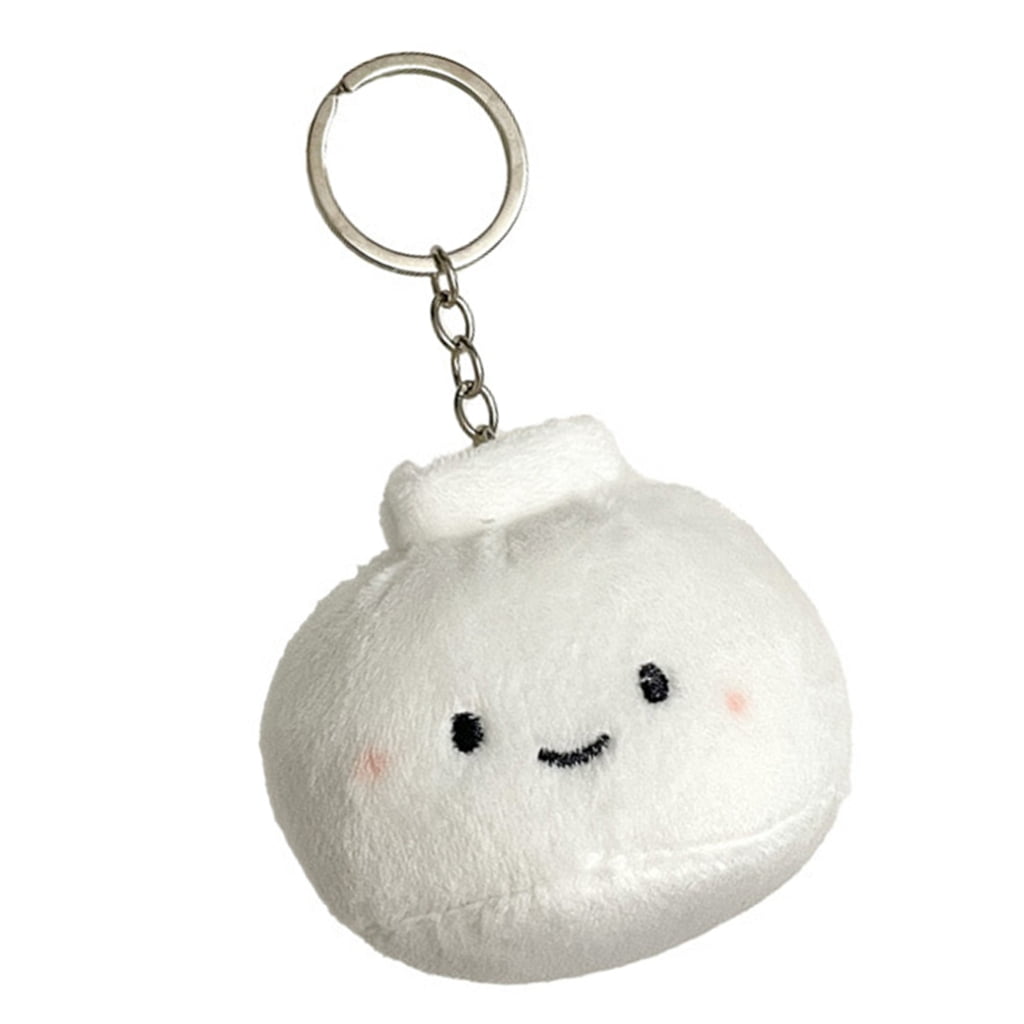 WINDLAND Adorable Steamed Bun Keychain Plush Food Toy for Car Keys and ...