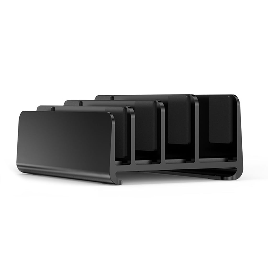 WINDLAND Aluminum 4 Slots Vertical Laptop Stand Adjustable 4-slot Desk ...