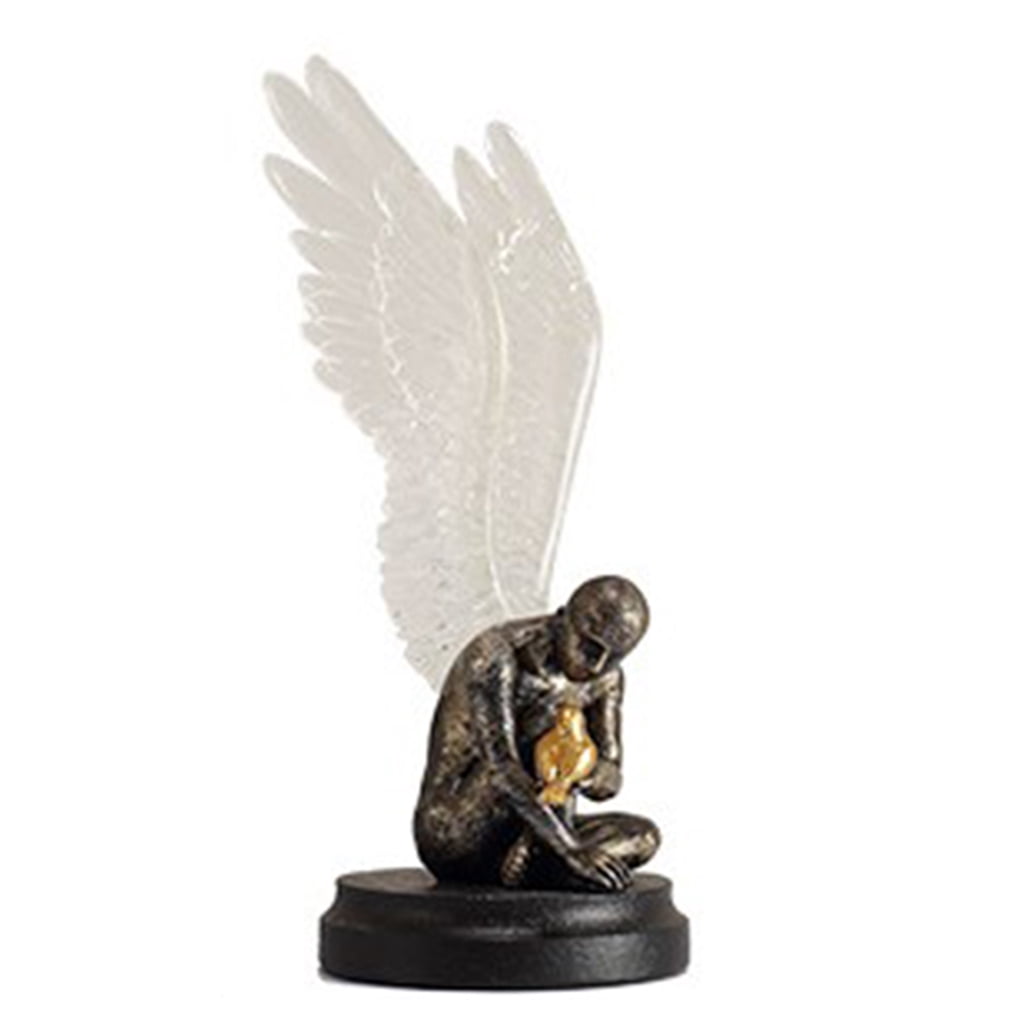 WINDLAND Angel Figurine for Creative Angel Wing Statue for Collectible ...