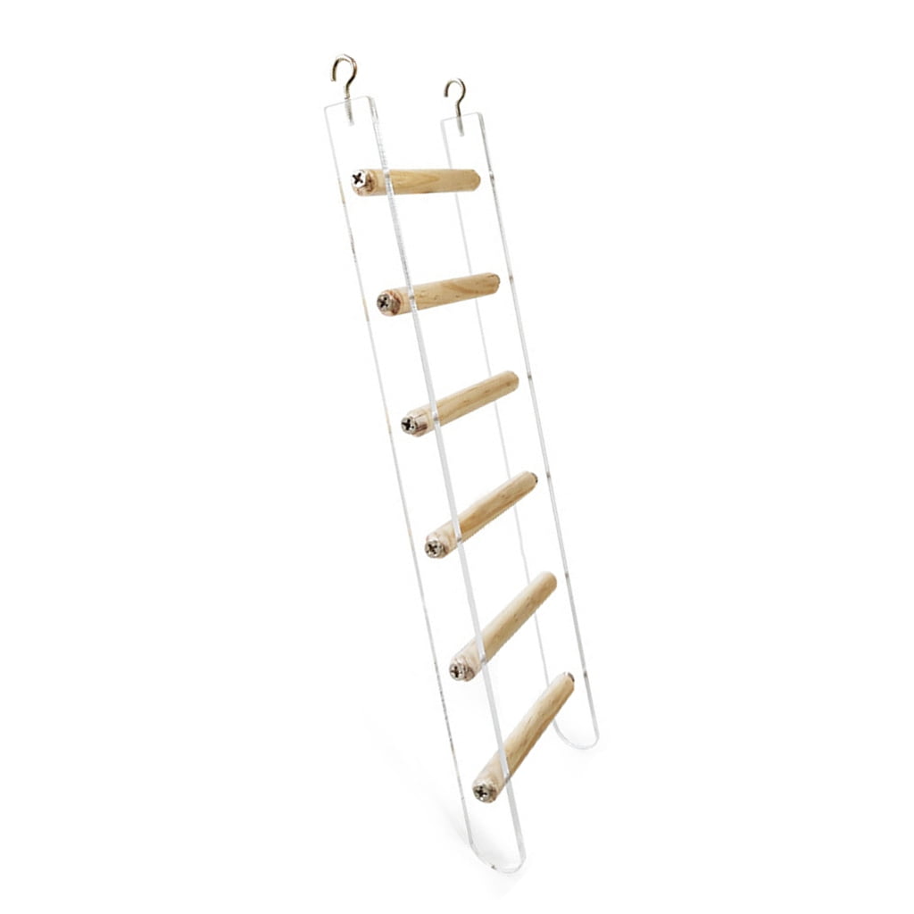 WINDLAND Bird Ladder Natural Bird Perch Stand Parrots Ladder Scratchers ...