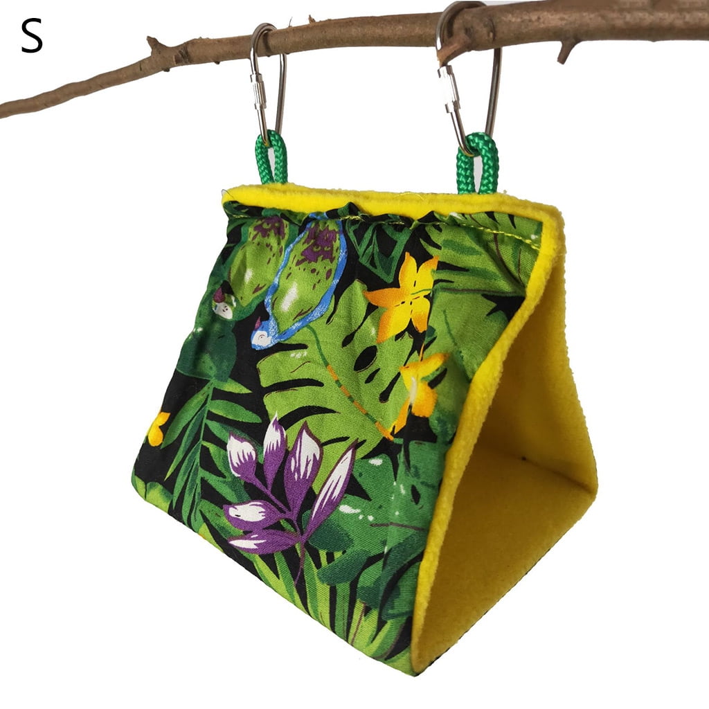 WINDLAND Bird Snuggle Hut Hanging Hammock Cage Plush Tent Shelter for ...