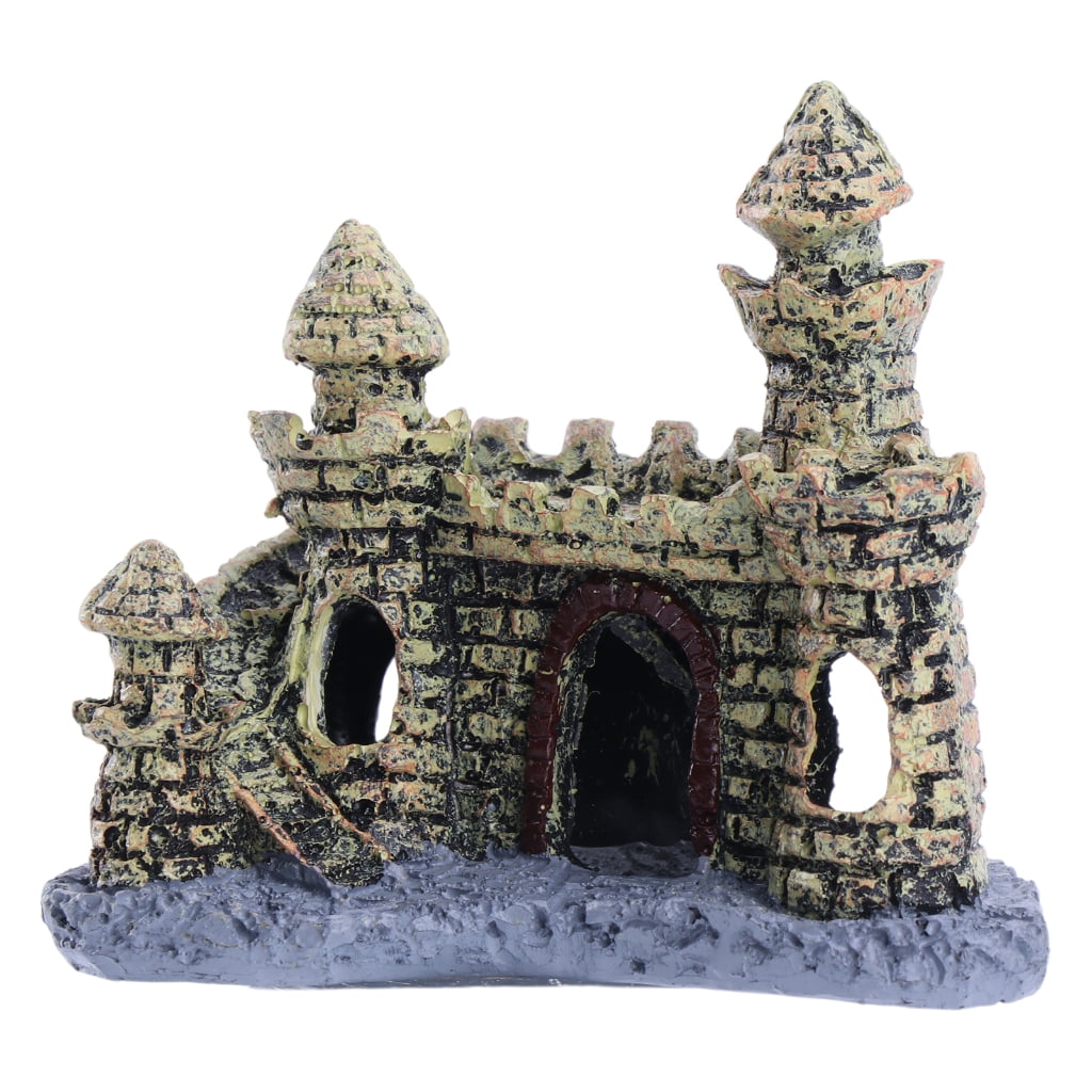 WINDLAND Castle Aquarium Decoration Hand Painted with Realistic Details ...
