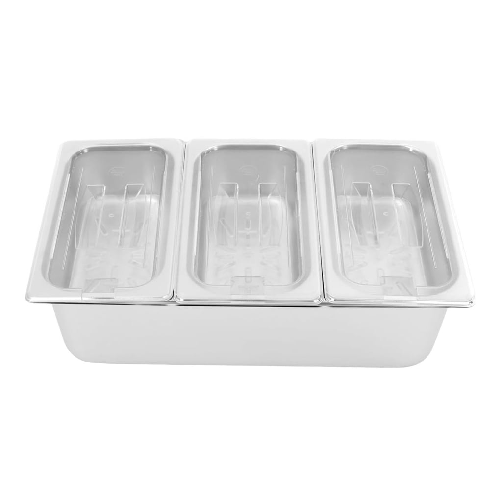 WINDLAND Catering Display Container Countertop Stainless Steel Pan with ...