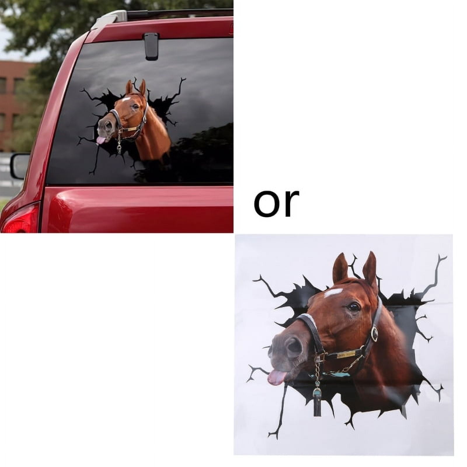 WINDLAND Classic Simulation Waterproof Decal 3D Funny Animal Horse ...