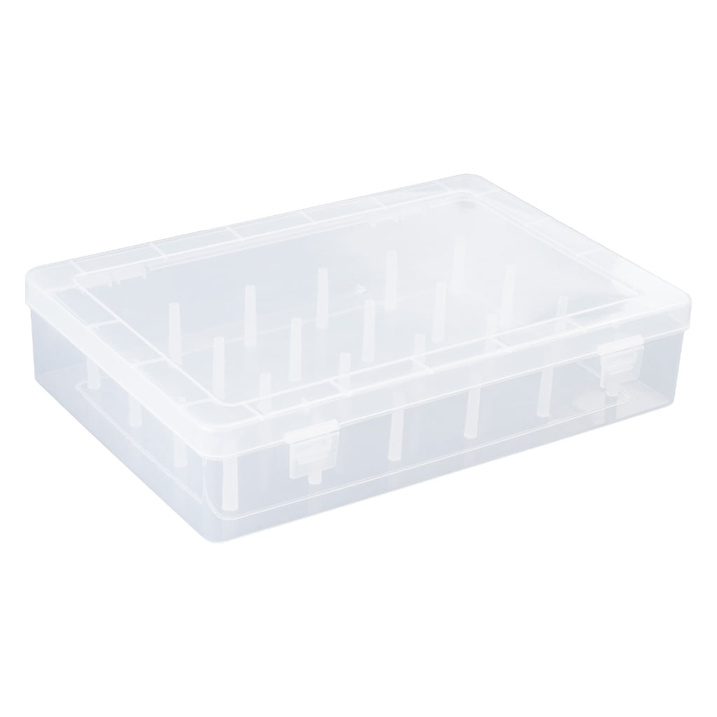 WINDLAND Clear Thread Spool Box 42 Spools Thread Spool Organizers ...